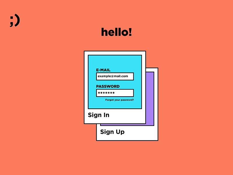 sign in/sign up by Julia on Dribbble
