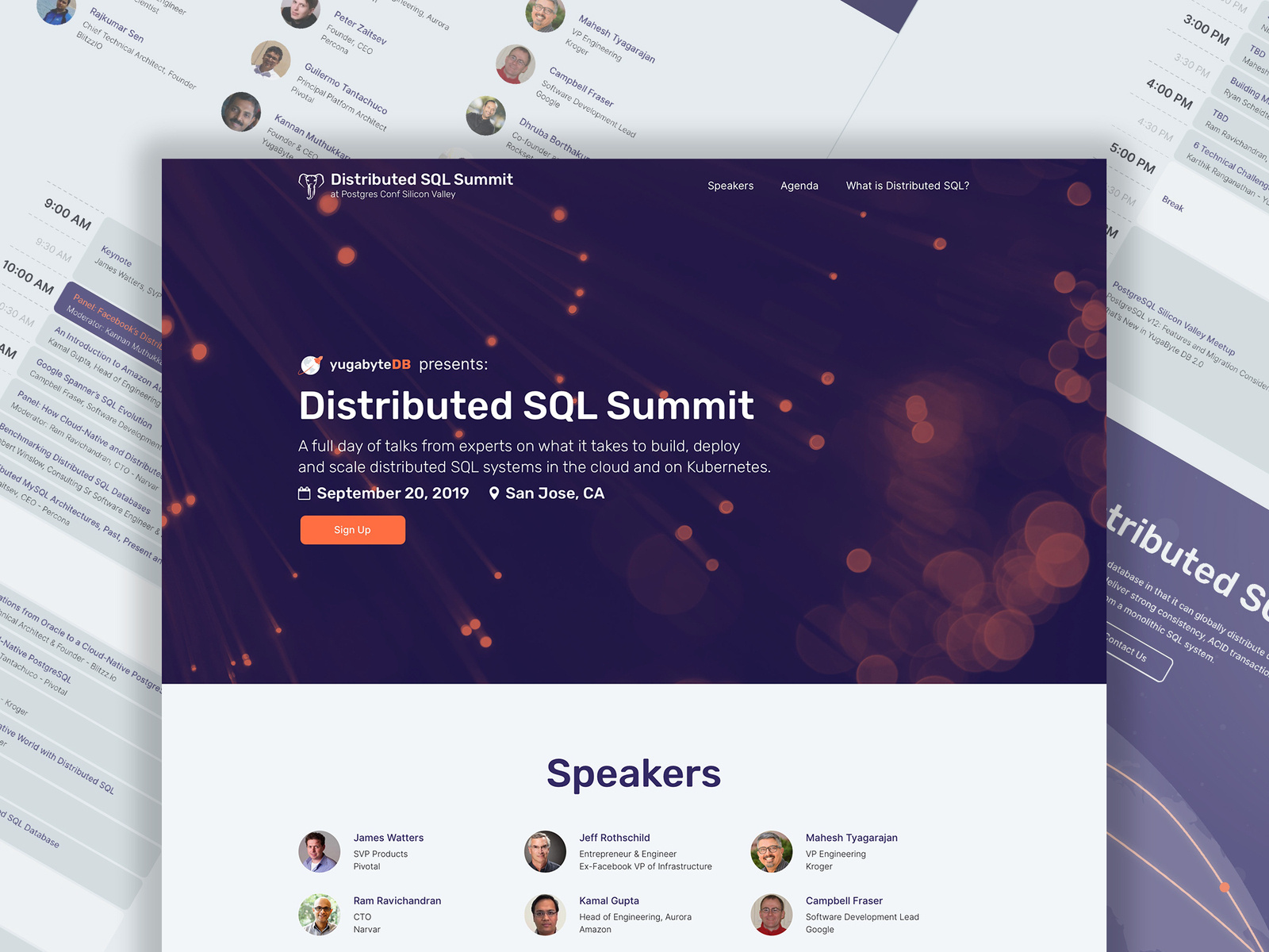Distributed SQL Summit v2 - Desktop by Ivan Jovanić on Dribbble