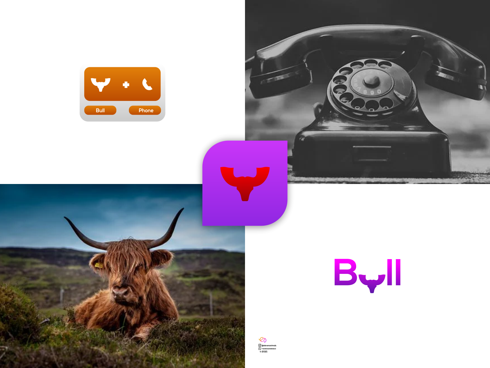 Phone Bull by elevenanimals on Dribbble
