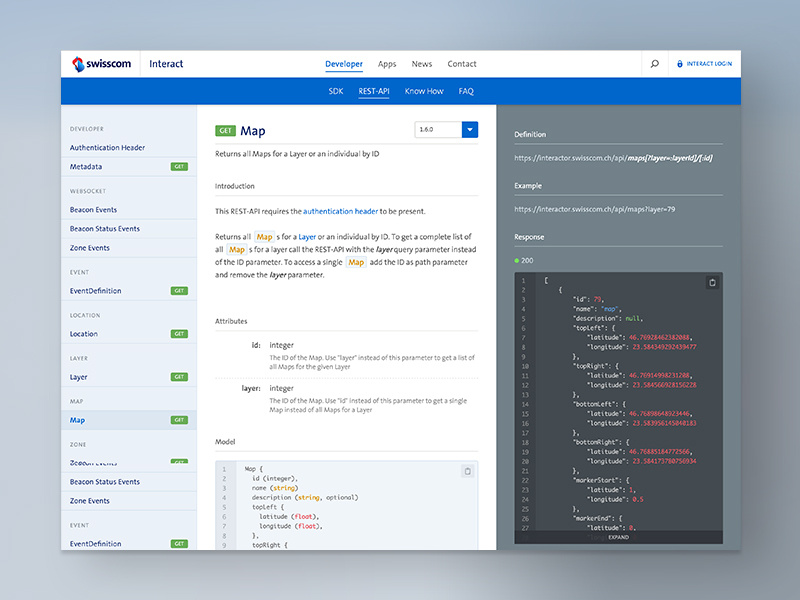 Swisscom Interact Developer Hub Api Documentation By Sascha Eggenberger For Amazee Labs On Dribbble