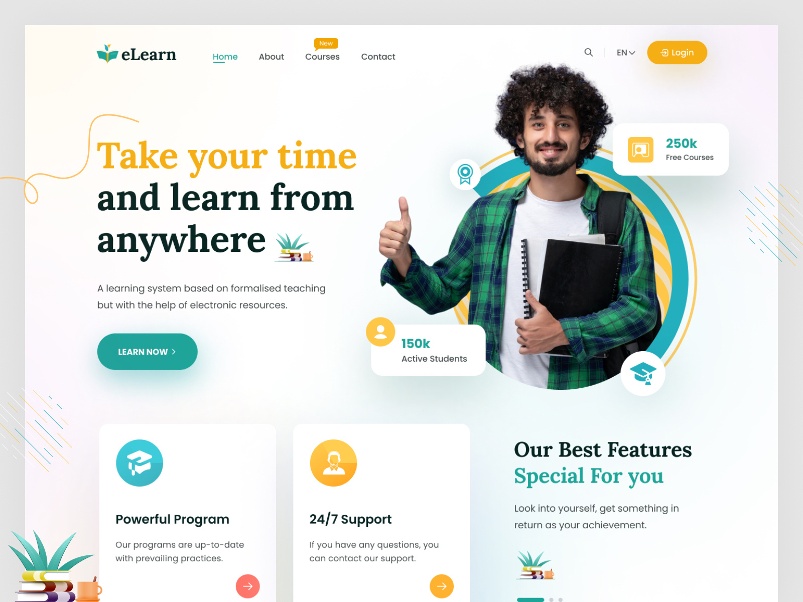 e-Learning Portal Website by Oyolloo on Dribbble