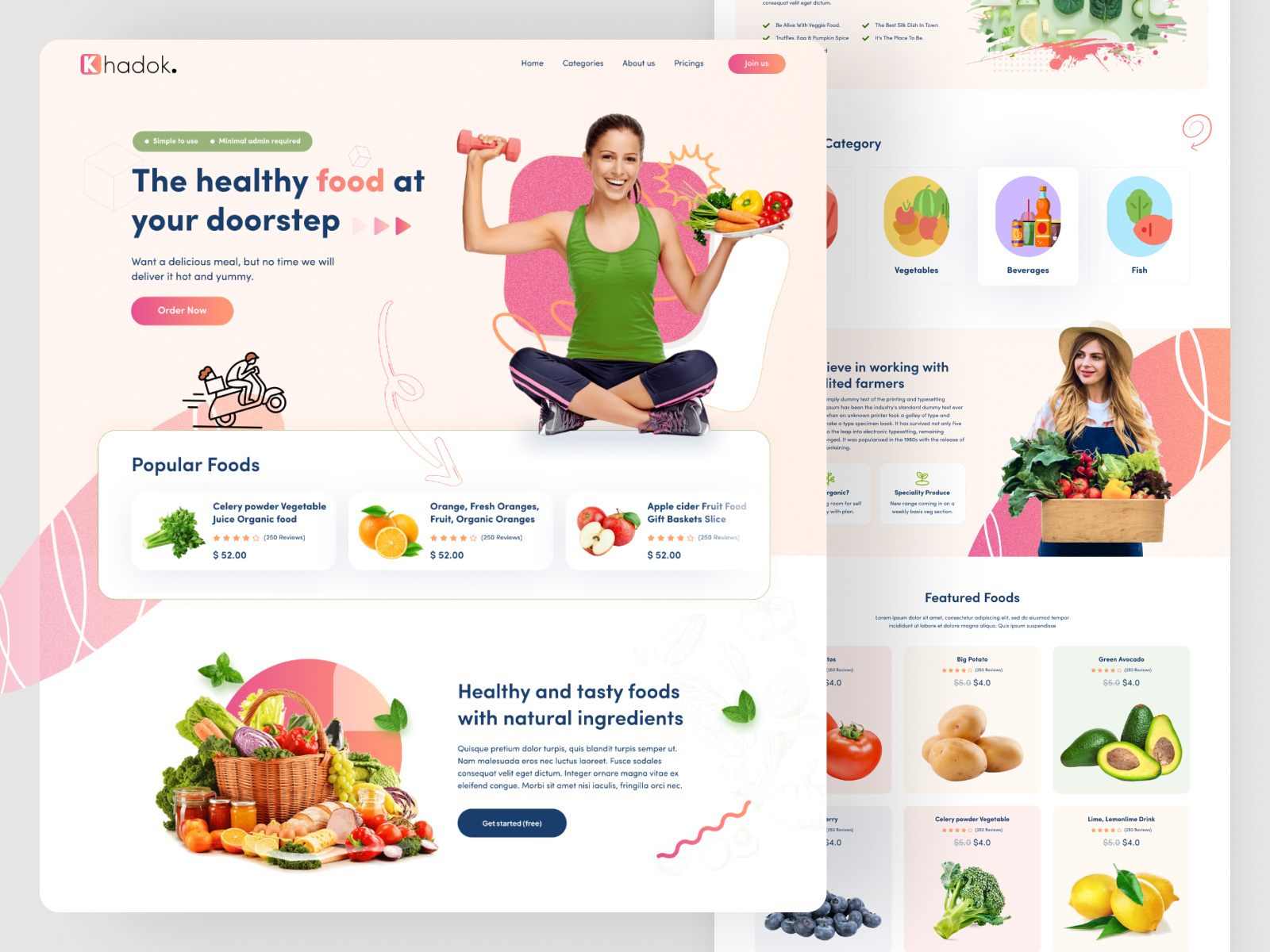 Diet Plan For Weight Loss Landing page by Oyolloo on Dribbble