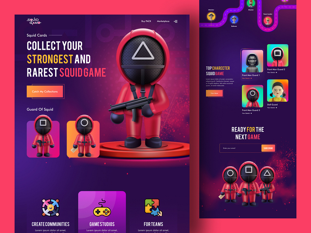 Squid Game Landing Page by Oyolloo on Dribbble