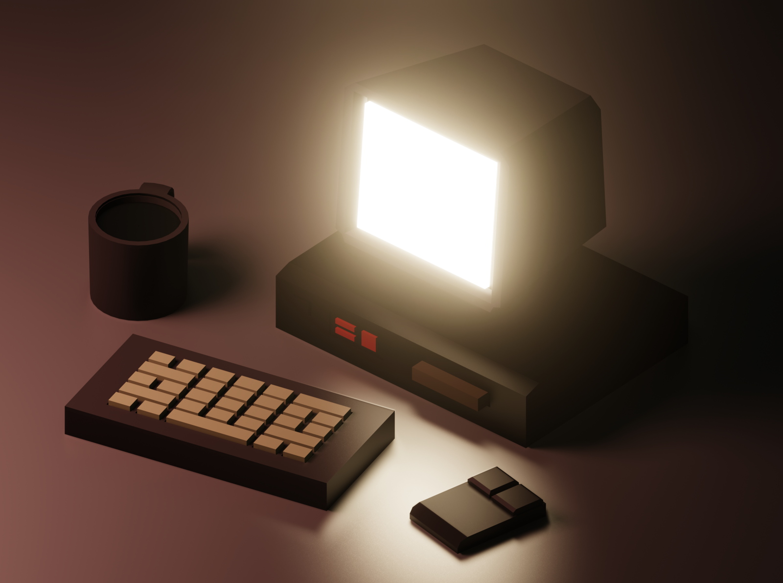 Blender. Old computer. by madshine on Dribbble