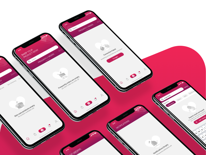 Zero state screens by Muhamad Hussain on Dribbble