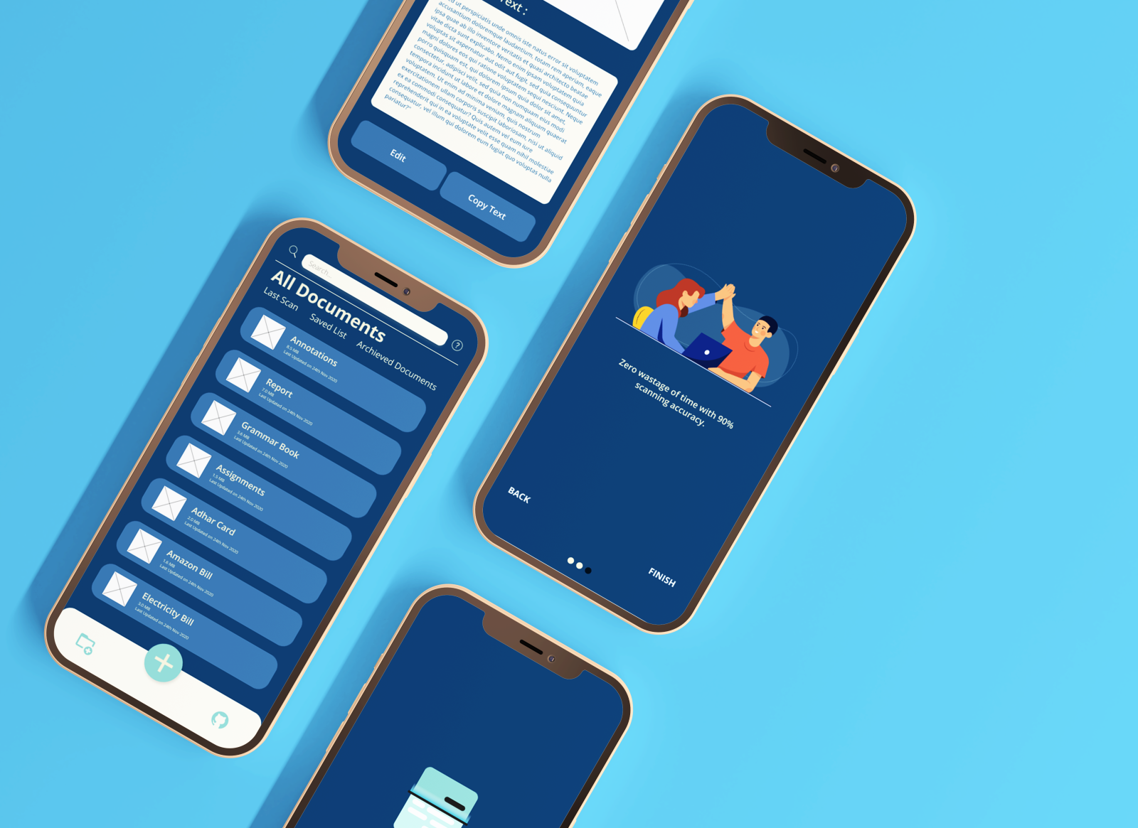 Basic OCR App Layout- Blue by Shubham Pednekar on Dribbble