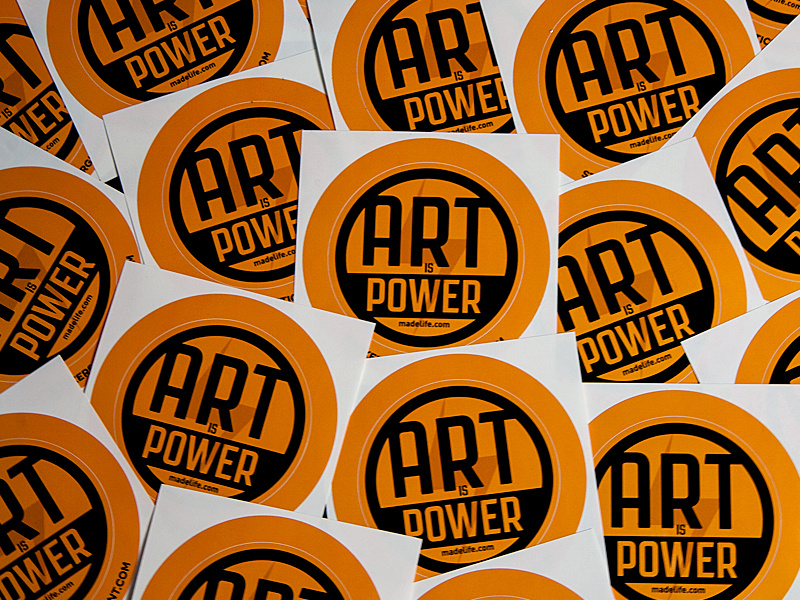 Art is Power Stickers by Jupiter Visual on Dribbble