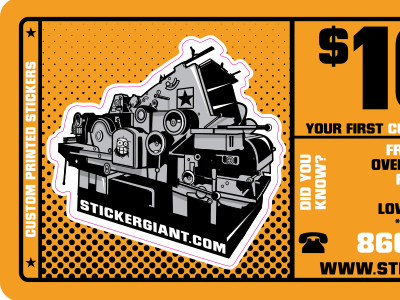 Custom Printing Sticker by Jupiter Visual on Dribbble