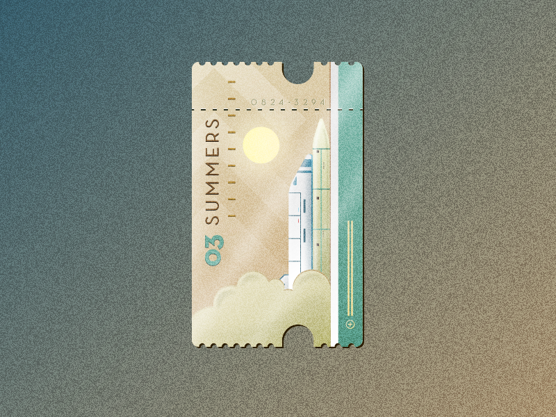 Space Ticket by Mario. on Dribbble