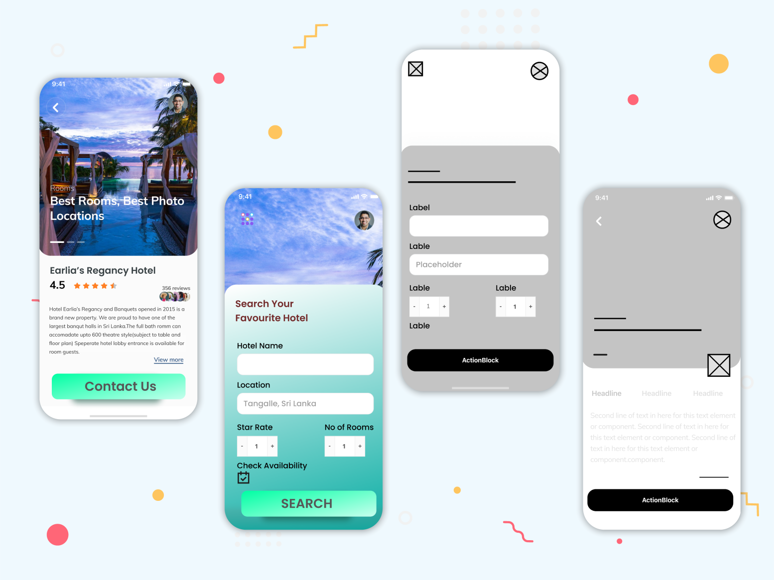 Hotel Reservation Application UI Design by Kalasi Jithmini on Dribbble
