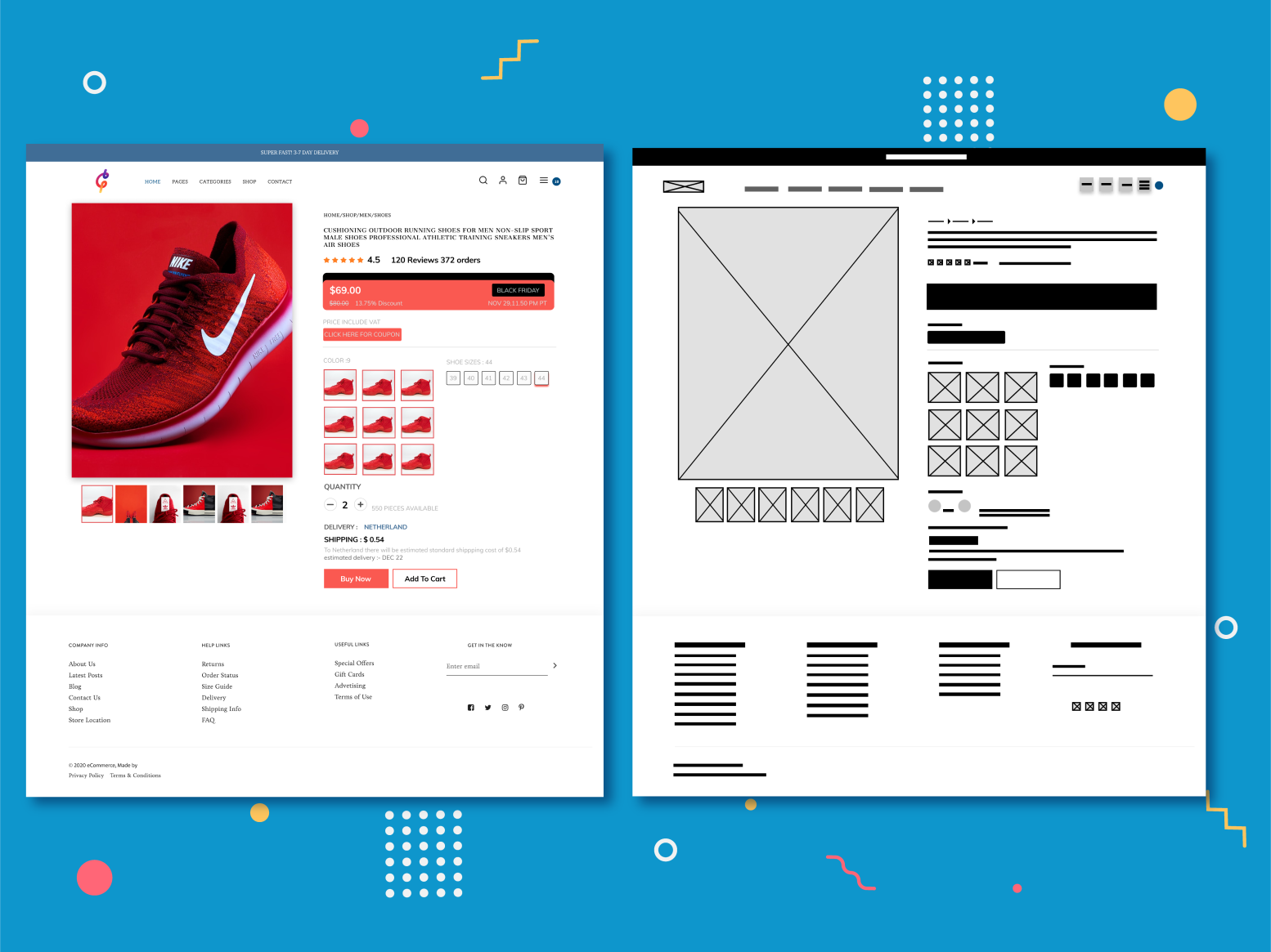 E-Commerce web UI Ordering Page with Wireframe by Kalasi Jithmini on ...