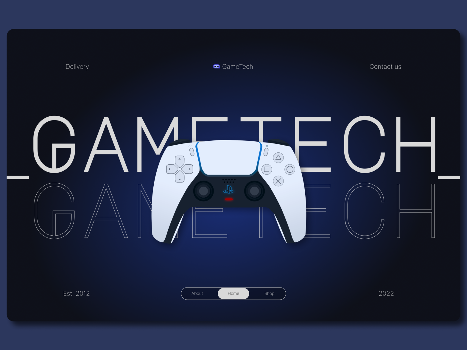GameTech Project home screen by achilleas chaldeakis on Dribbble