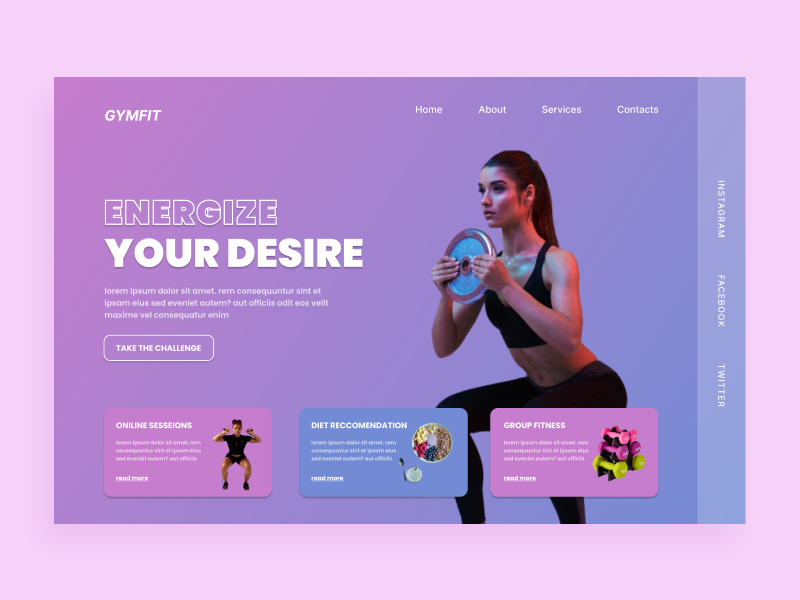 Fitness Website UI Design by Eseoghene Ighofose on Dribbble