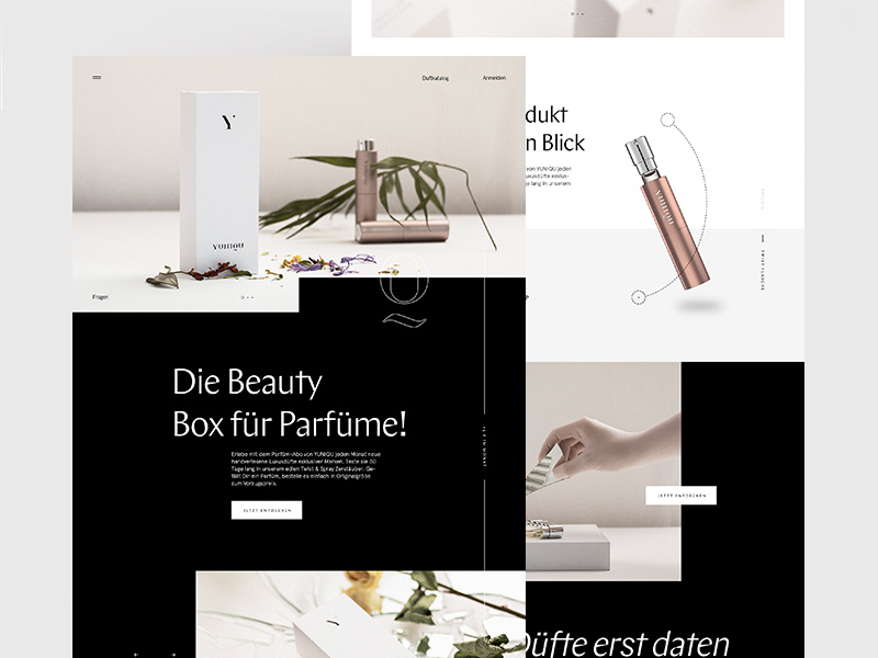 Yunique Brand Website by Marvin Schwaibold on Dribbble