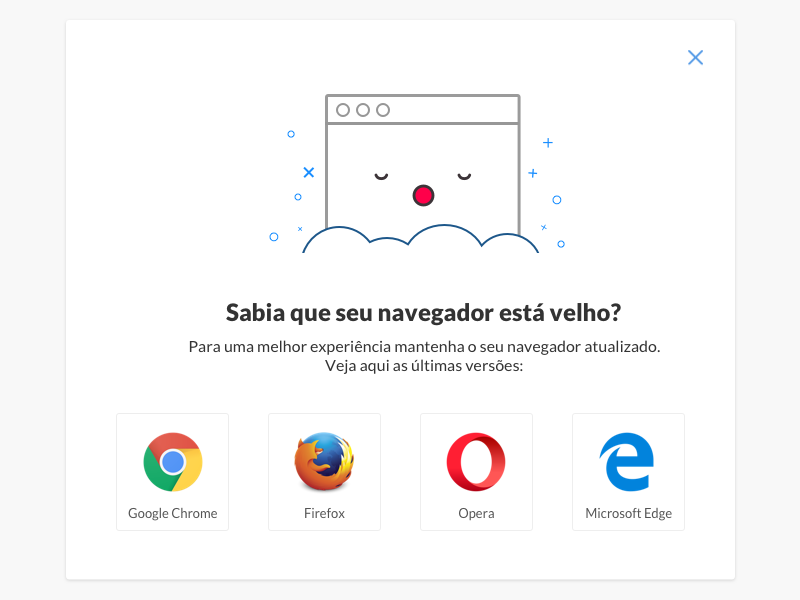 Old Browser Modal by Guilherme Teodoro on Dribbble