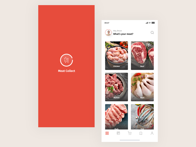 Meat Purchasing App by Yadhu AU on Dribbble