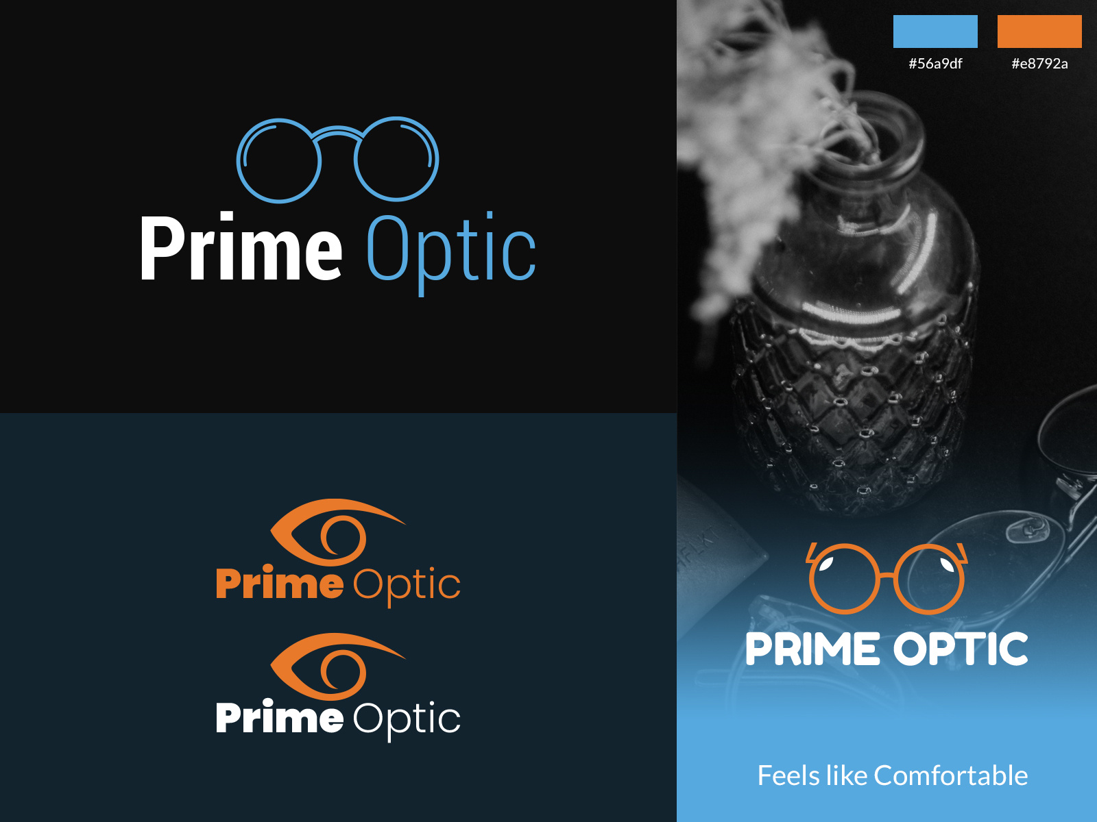 Prime Optic Brand Logo Design for Eyewear Shop by Saikot Das on Dribbble