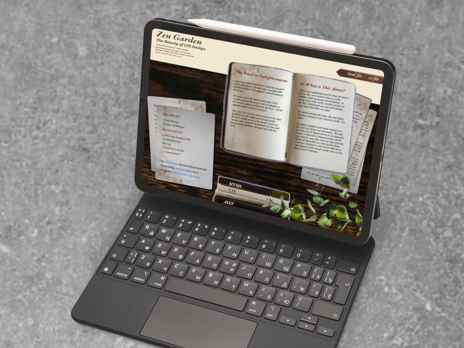 CSS Zen Garden Prototype (Tablet) by Andrea Forgacs on Dribbble