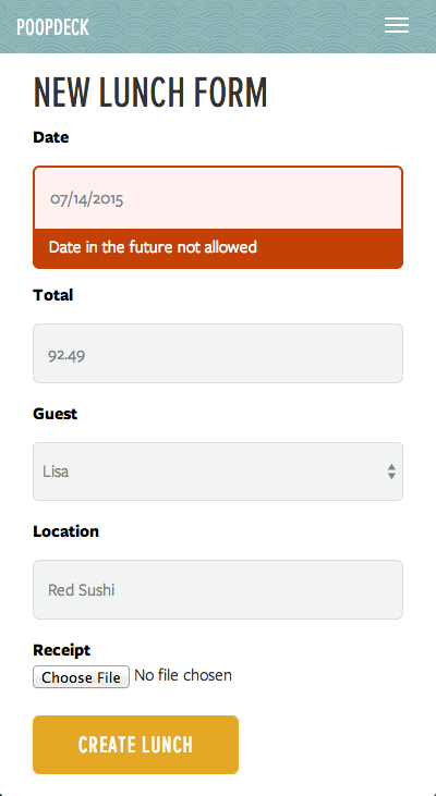 Poopdeck inline form error by Glynnis Ritchie on Dribbble