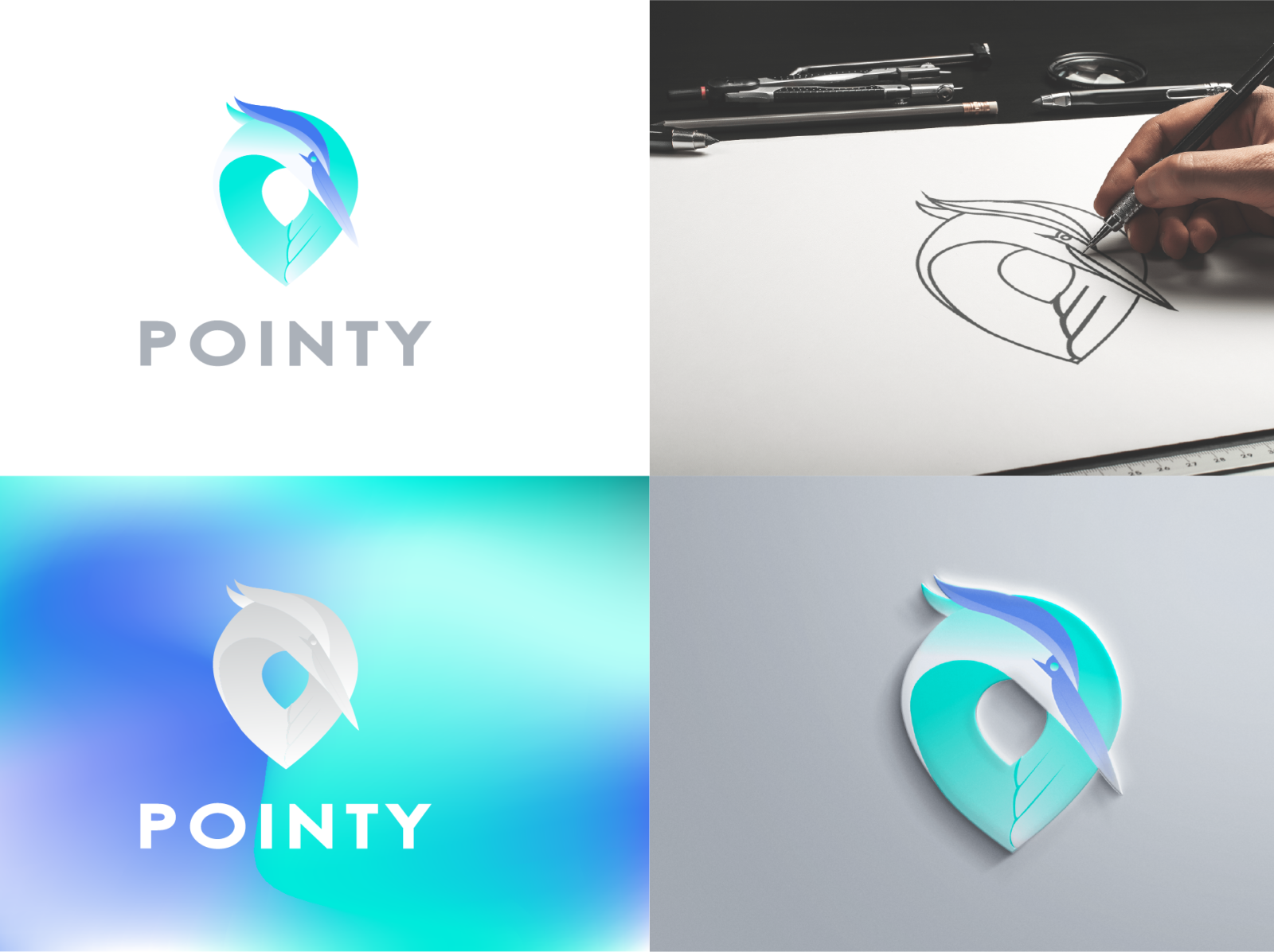 Pointy Logo Design by Abdelhak KASMI on Dribbble