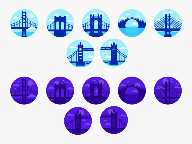 Bridge Avatars by Fisk on Dribbble