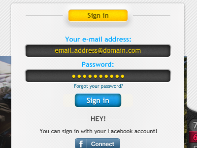 Sign in by Berislav Kirin on Dribbble