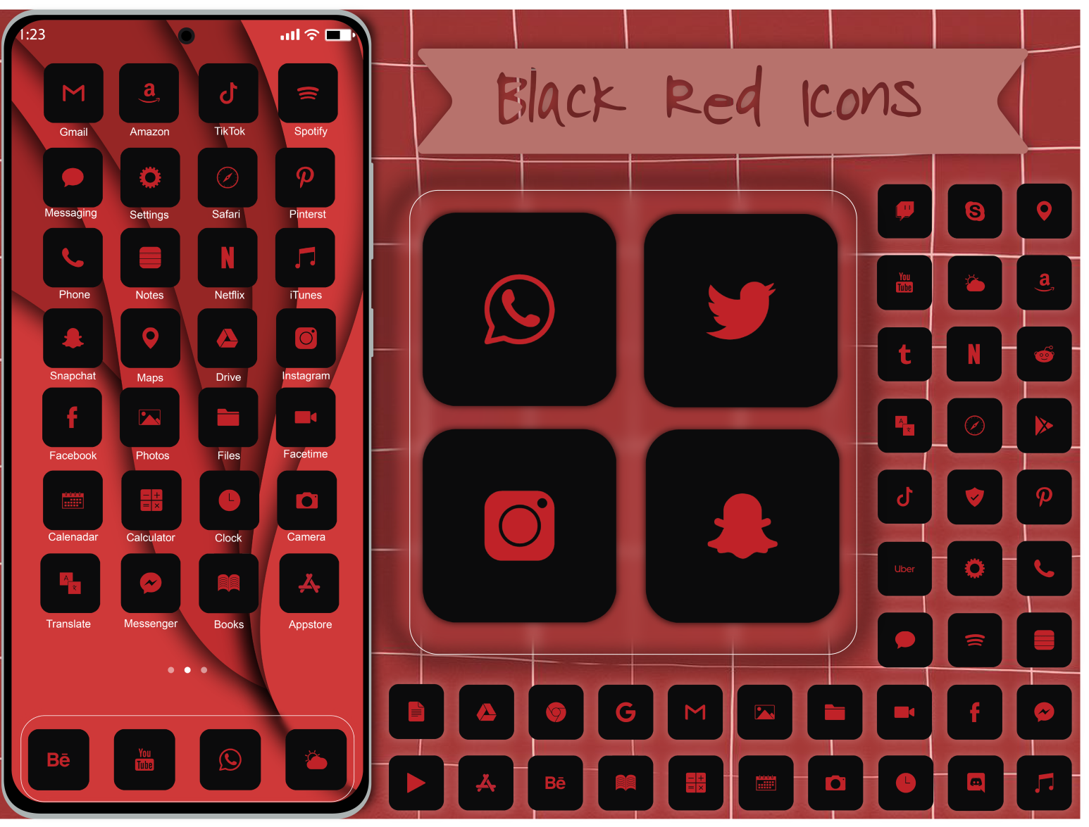 Black Red Icons by Osama Yousuf on Dribbble