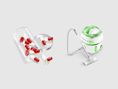 Pill & Dust Collector by Sheen on Dribbble