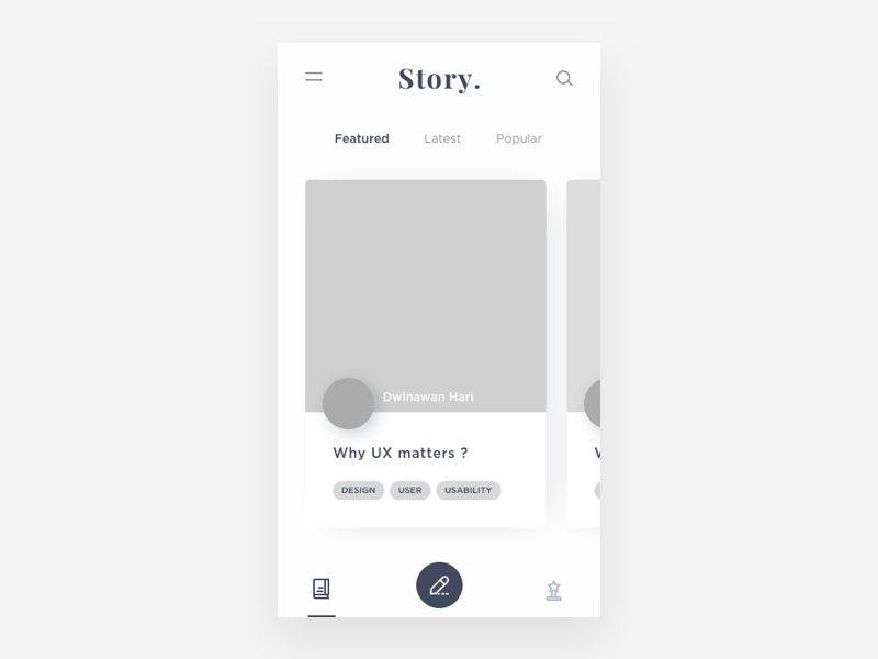 Cerita Story Wirefreme WIP by Rian Darma on Dribbble