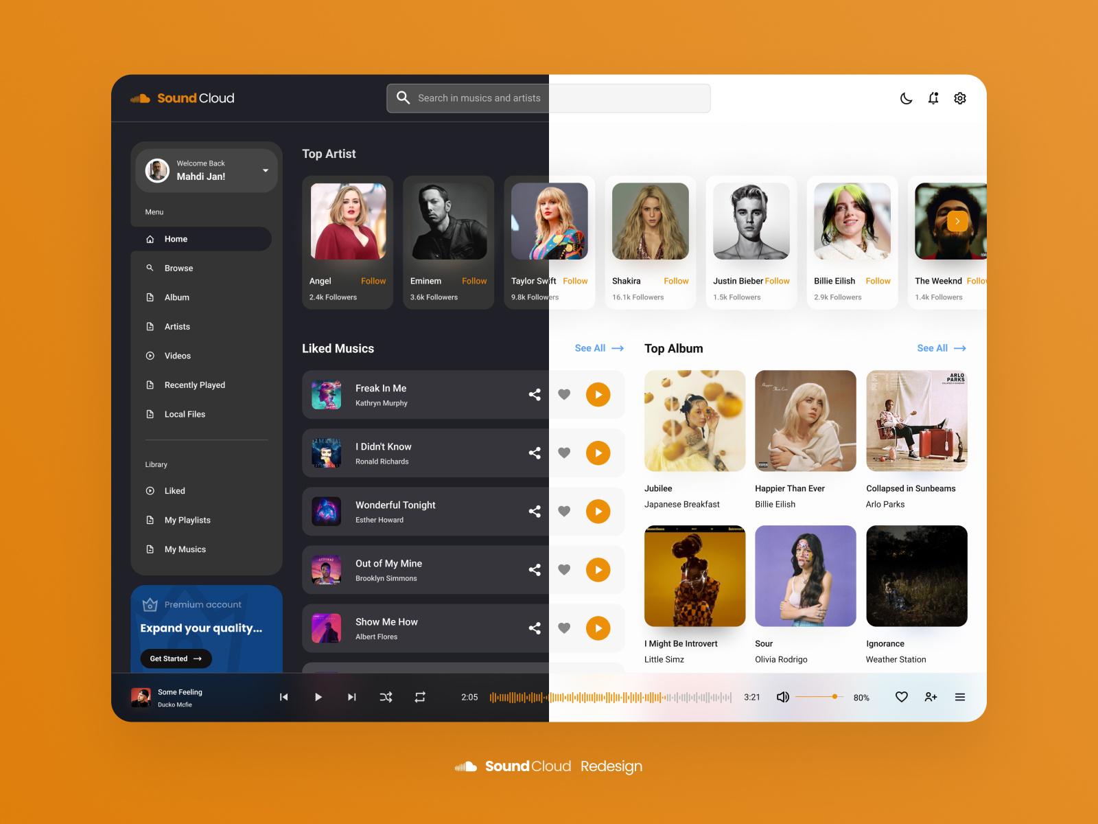 Soundcloud Redesign by Mehdi Noroozi on Dribbble