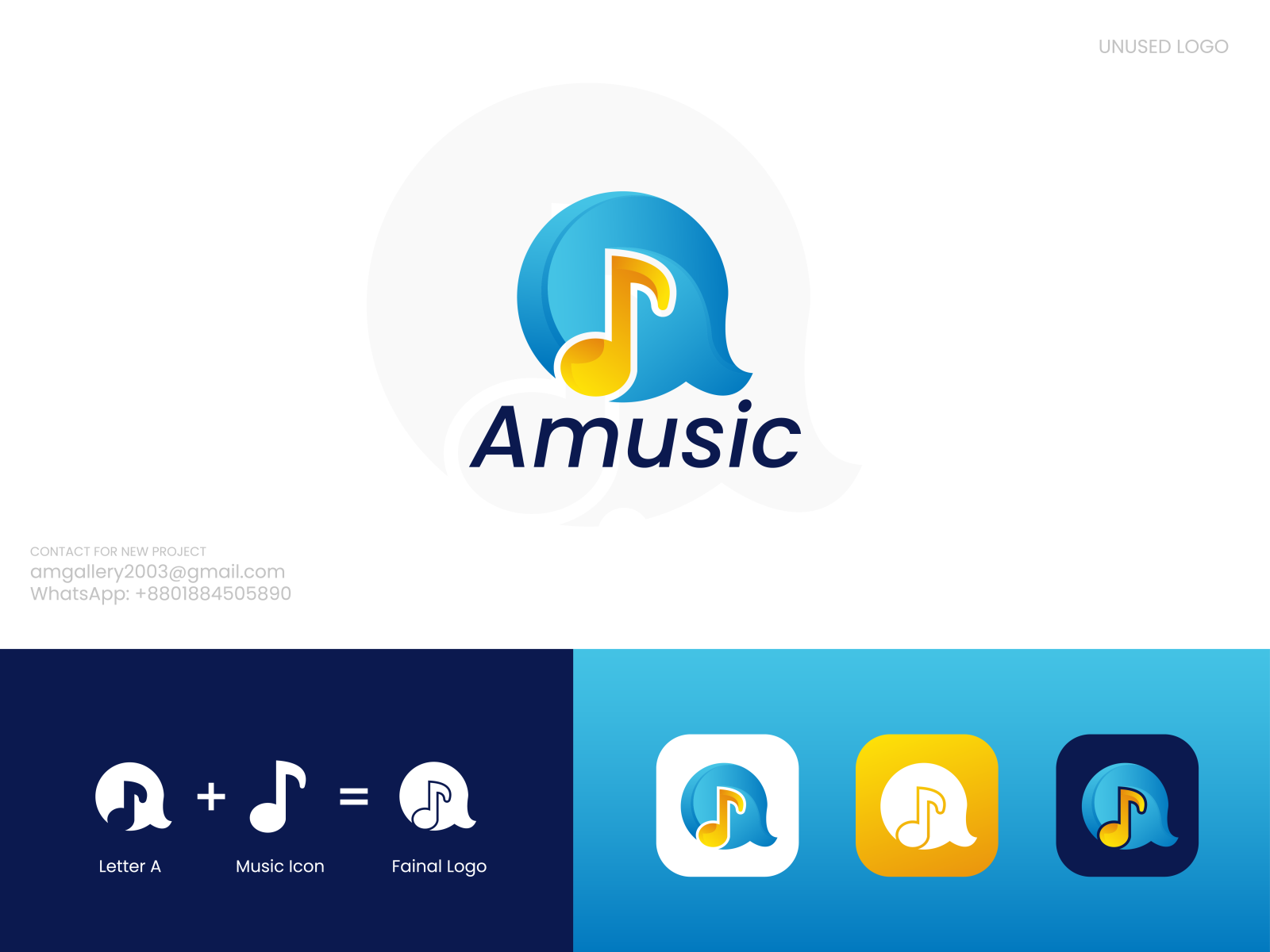 Amusic Logo by Arafat Mahmud on Dribbble