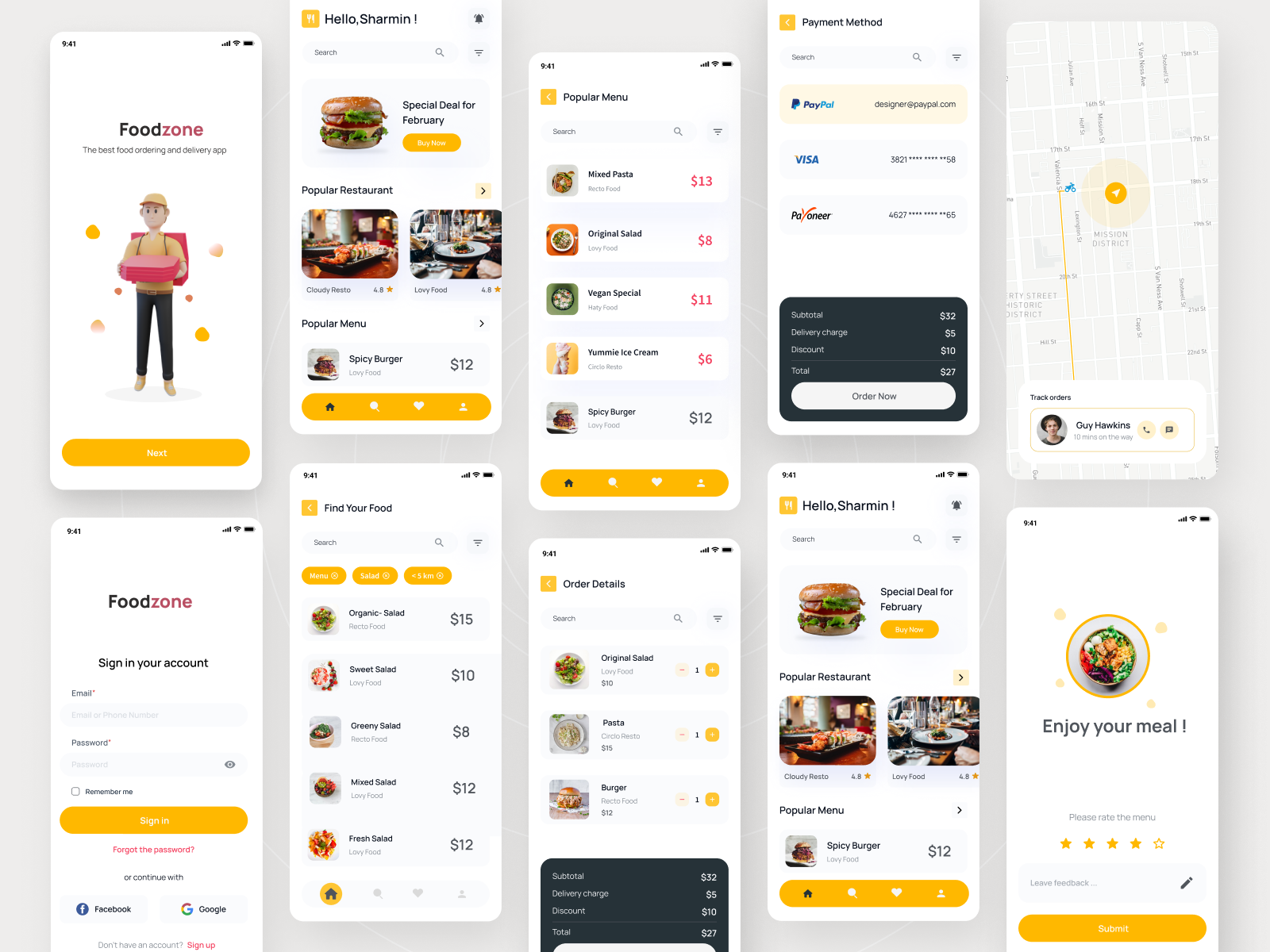 Food Order & Delivery App by Sharmin Akter on Dribbble