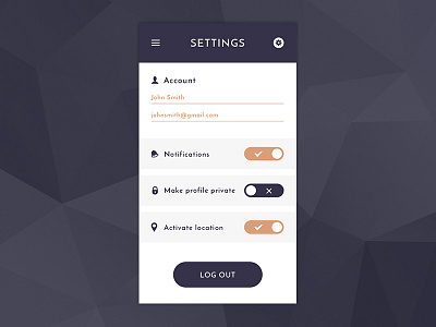 Daily UI : #007 // Settings by Audric Dézièré on Dribbble