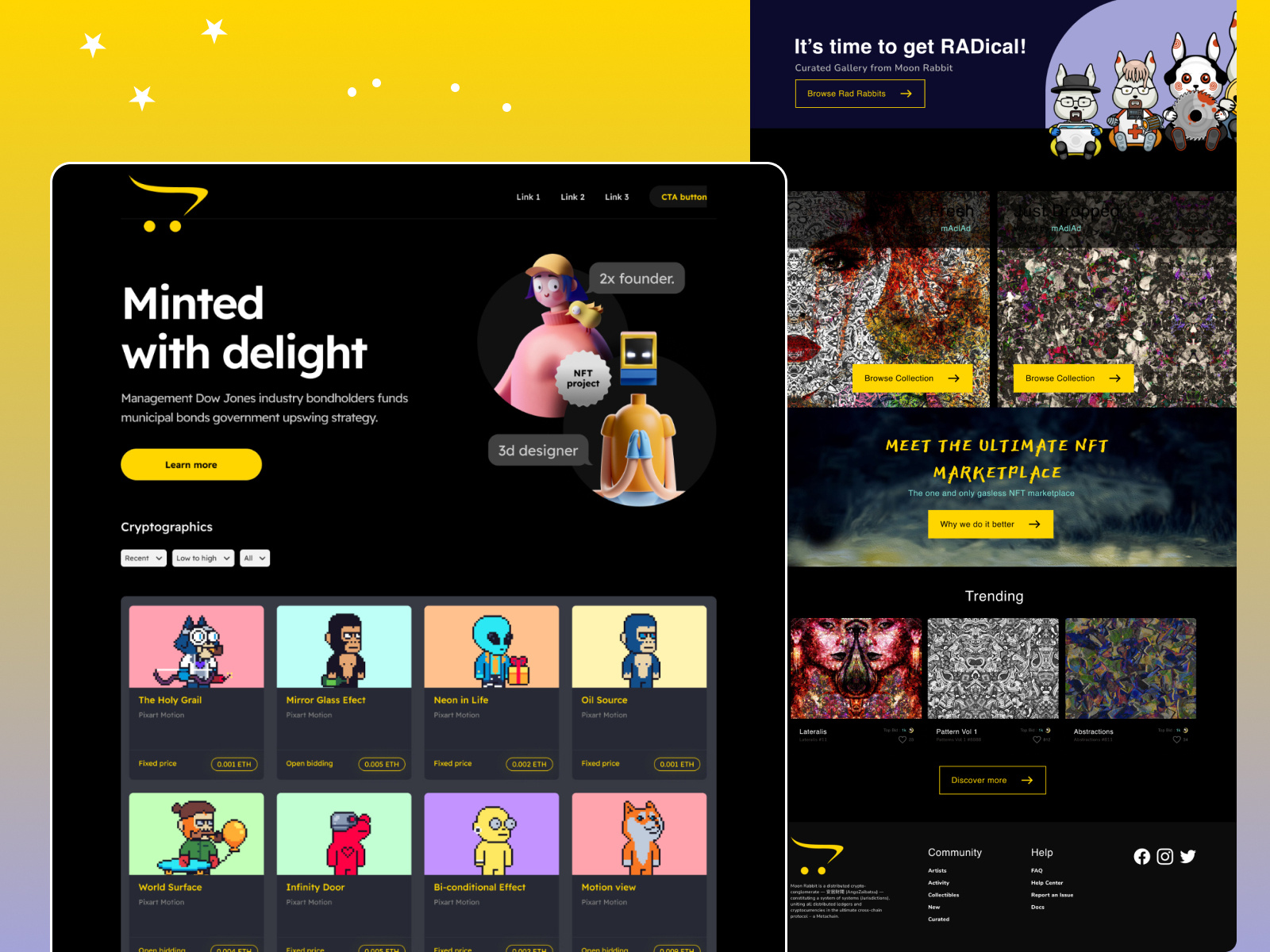 NFT Market Landing Page Design by MD ABDUL BASHIR on Dribbble