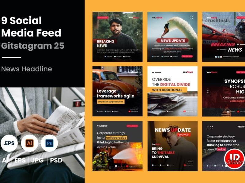 9 Social Media Feed by ID Studio on Dribbble