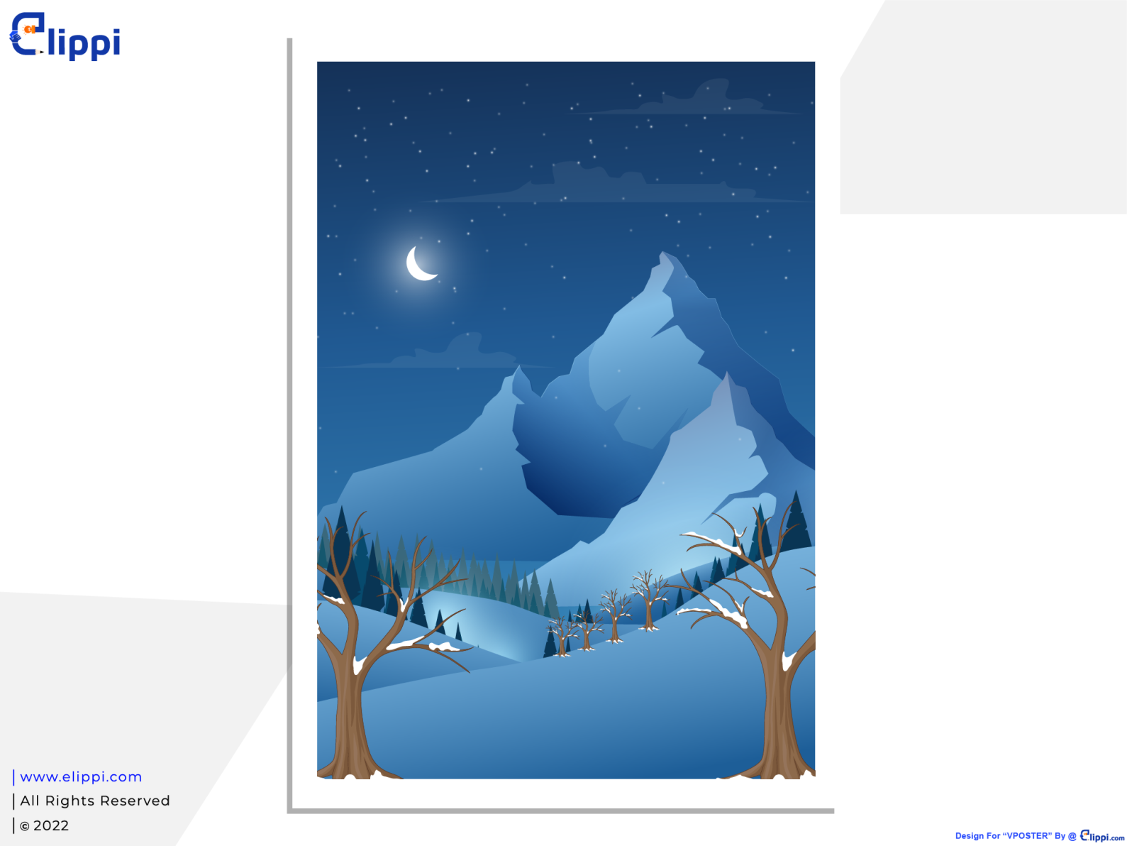 Snow Fall Illustrated Poster Design For Client by Elippi on Dribbble