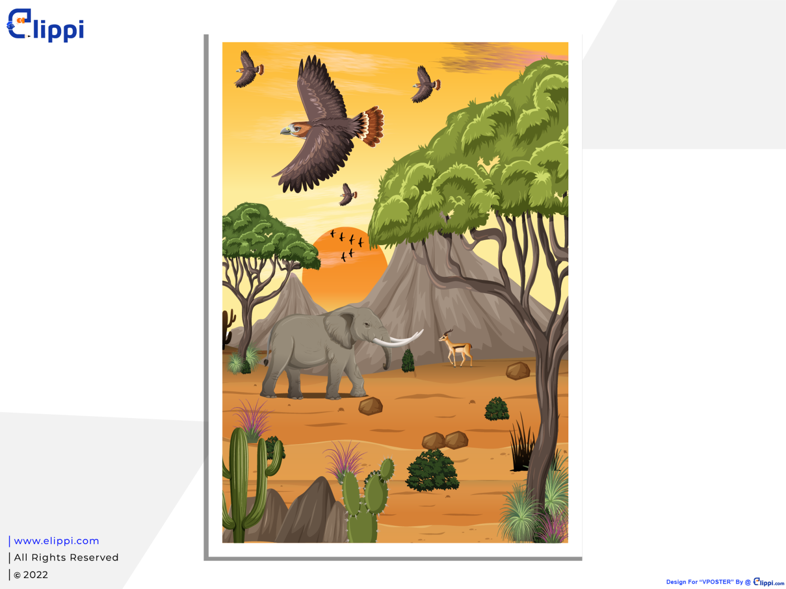 African Forest Illustrated Poster Design For Client by Elippi on Dribbble