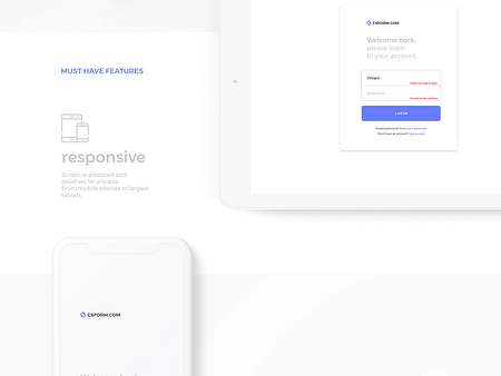 Free sample of Ionic Login Component by Creative Studio Form on Dribbble