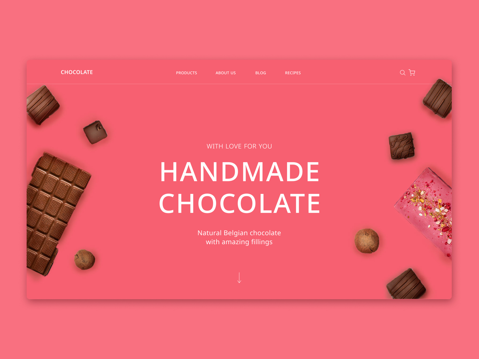 Handmade Chocolate Landing Page by Aisulu Tabaldieva on Dribbble