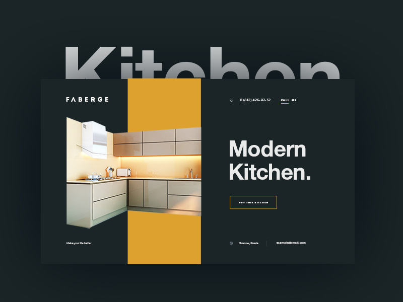 kitchen ux ui modern by Tata Slovak on Dribbble