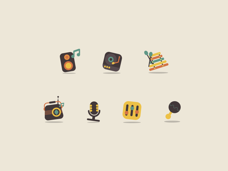 Music Icons by Sonja Jovicic on Dribbble