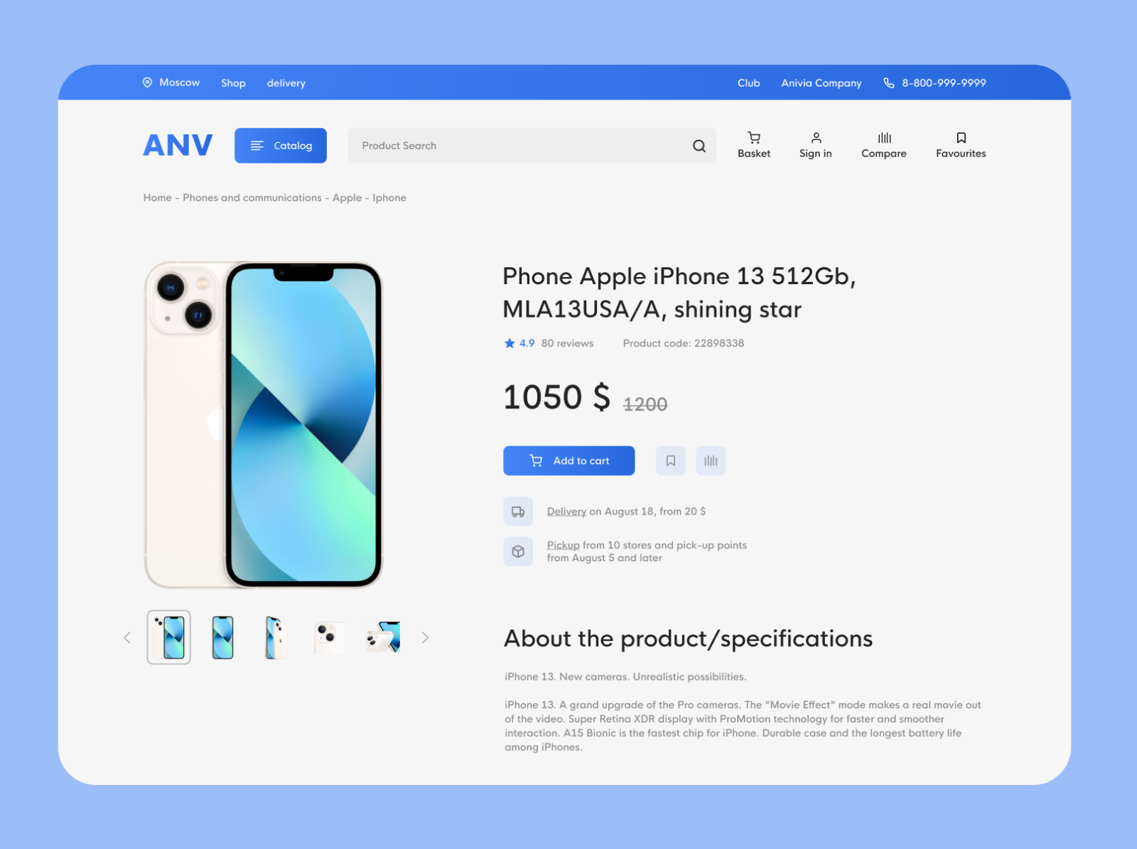 Product card design, for the online store of digital equipment. by ...