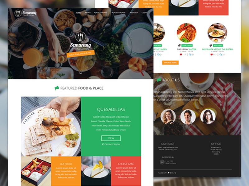Semarang Culinary Website Design by Luthfi Nur Hakim on Dribbble