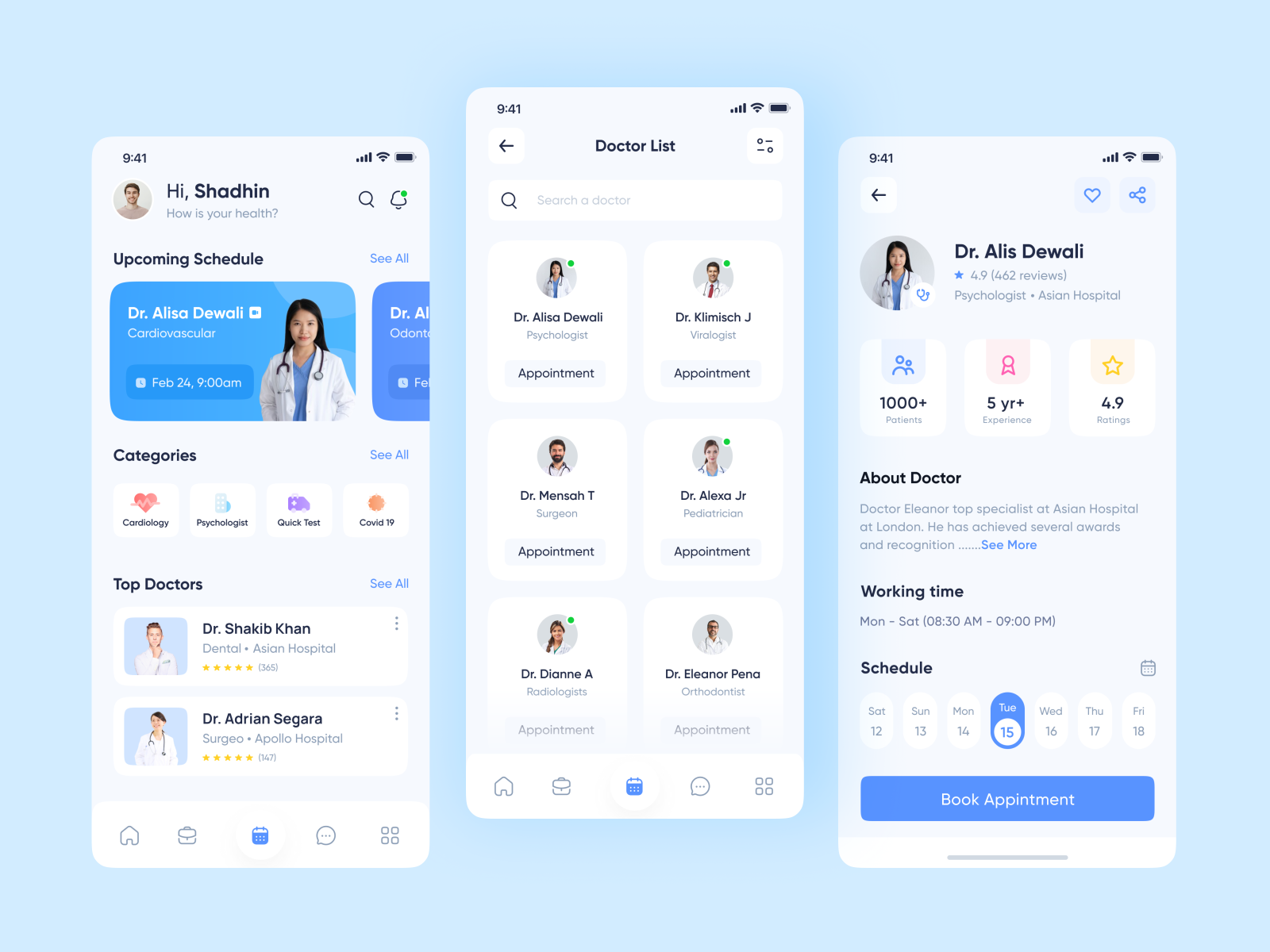 Medicare - Doctor Appointment App by Shadhin Ahmed on Dribbble