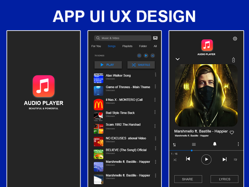 Audio Player UI UX DESIGN by UI UX Designer on Dribbble