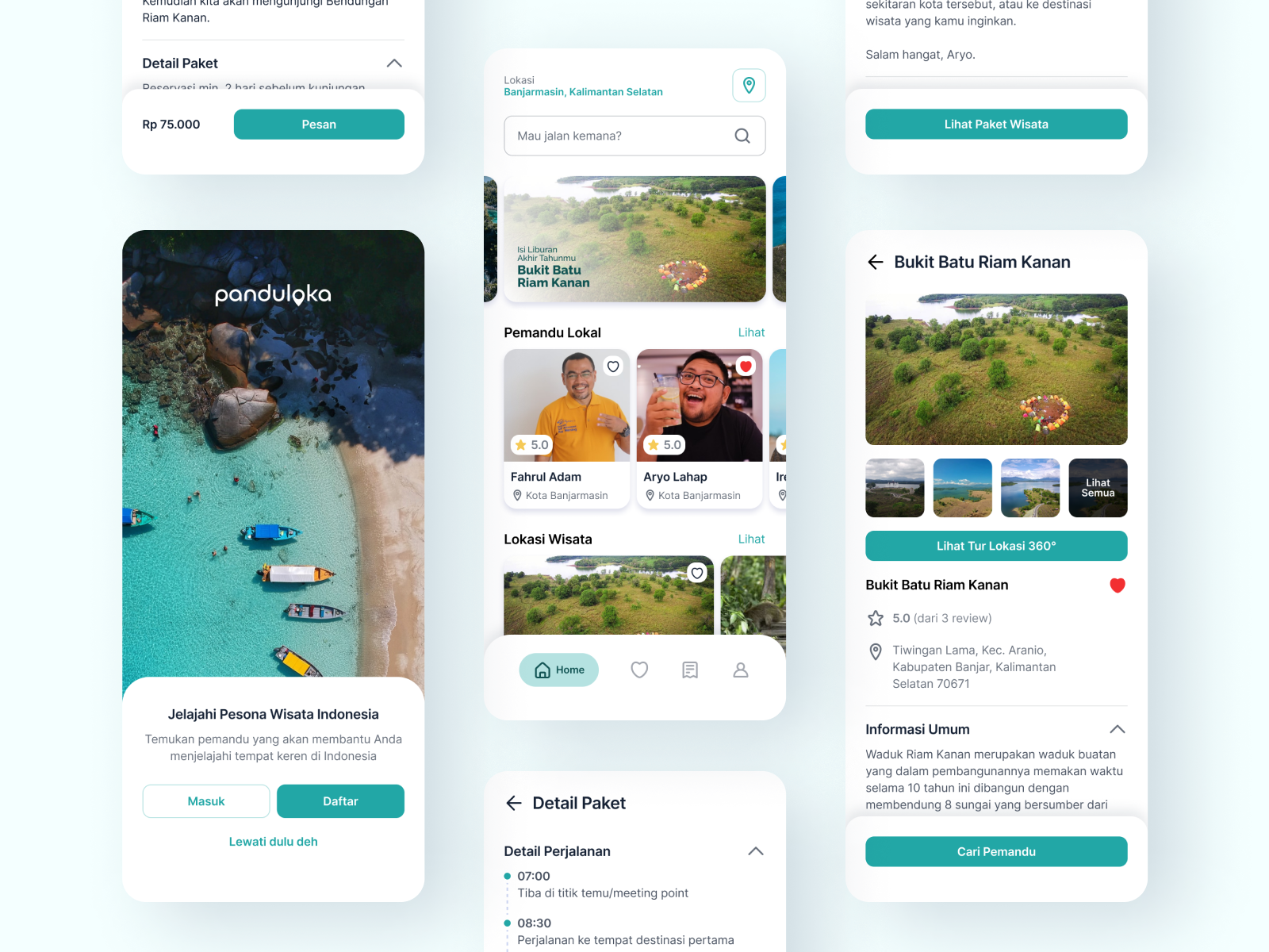 Panduloka | Local Tour Guide Platform by Adnan Abdul Majid on Dribbble