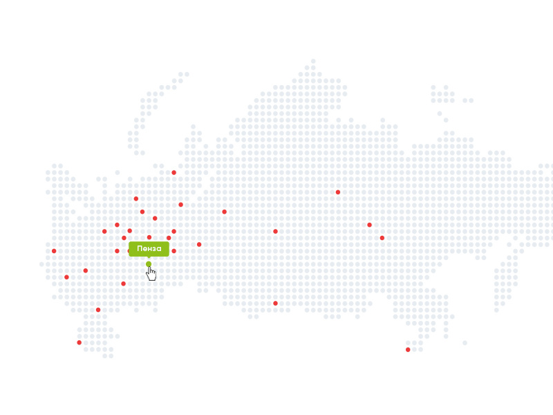 Simple map of Russia by Alex Cashin on Dribbble