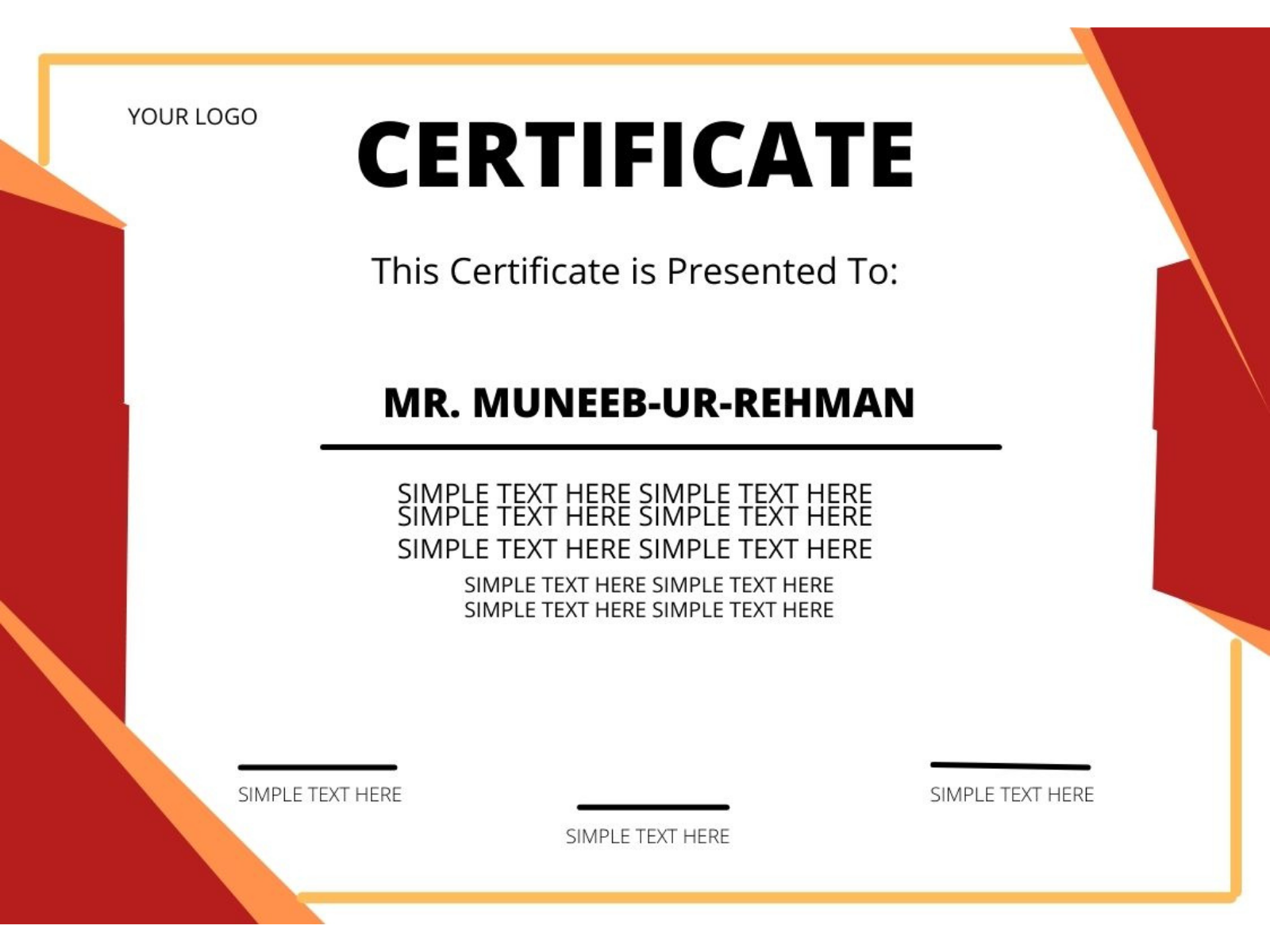 Certificate design by muneeb on Dribbble