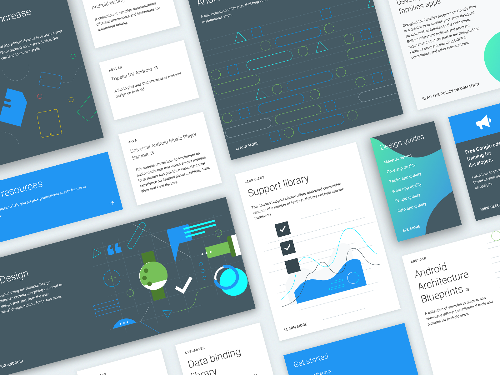 Android Developers: Docs cards by Potato on Dribbble