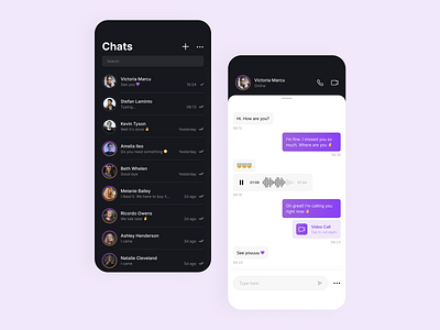 Message App UI Design by Sertan Helvacı for Atolye15 on Dribbble